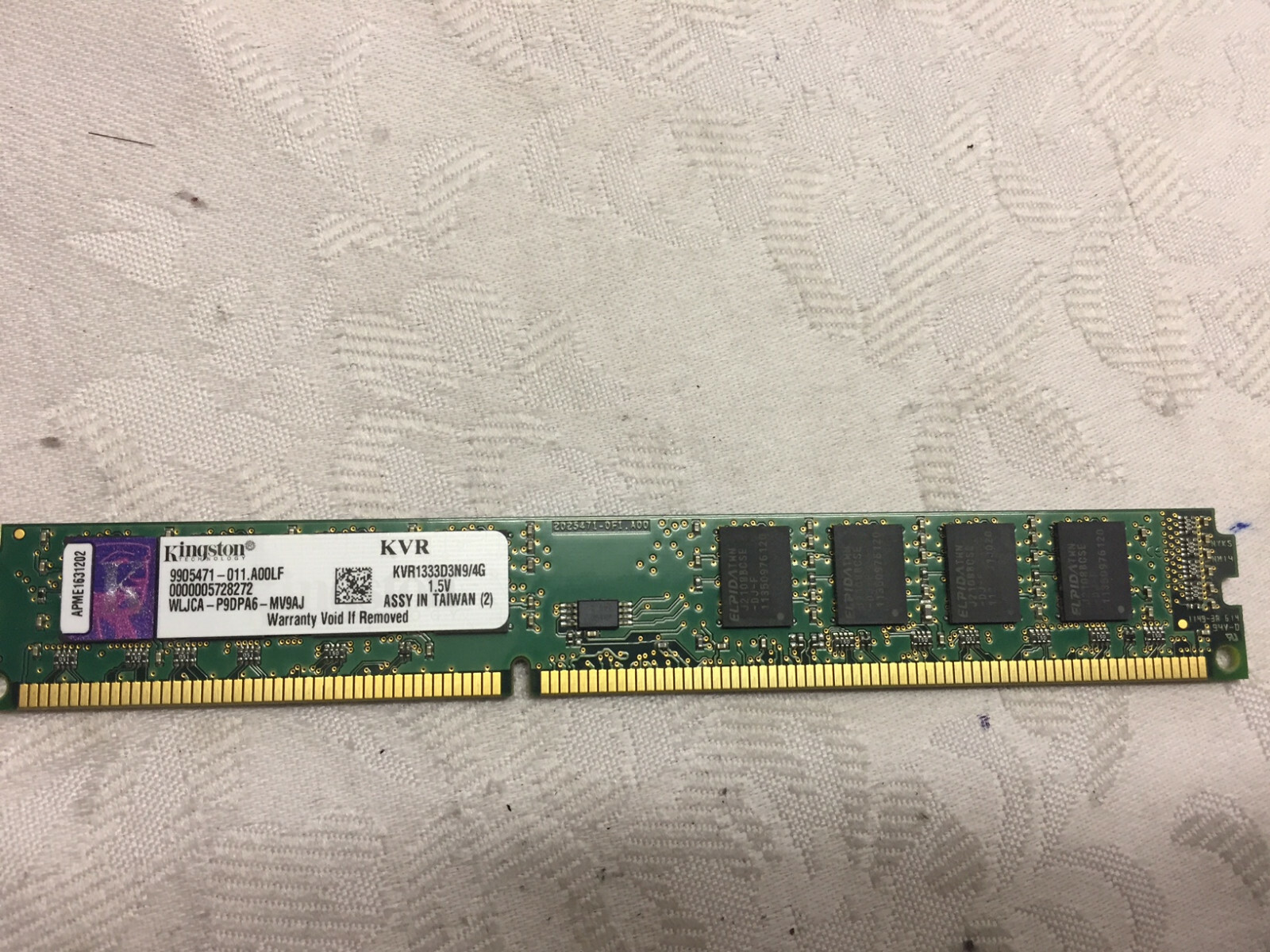 Kingston KVR1333D3N9/4G 4GB RAM 1333MHz DDR3 memory | eBay Australia