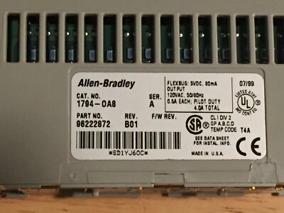 ALLEN BRADLEY 1794-OA8 OUTPUT MODULE | eBay