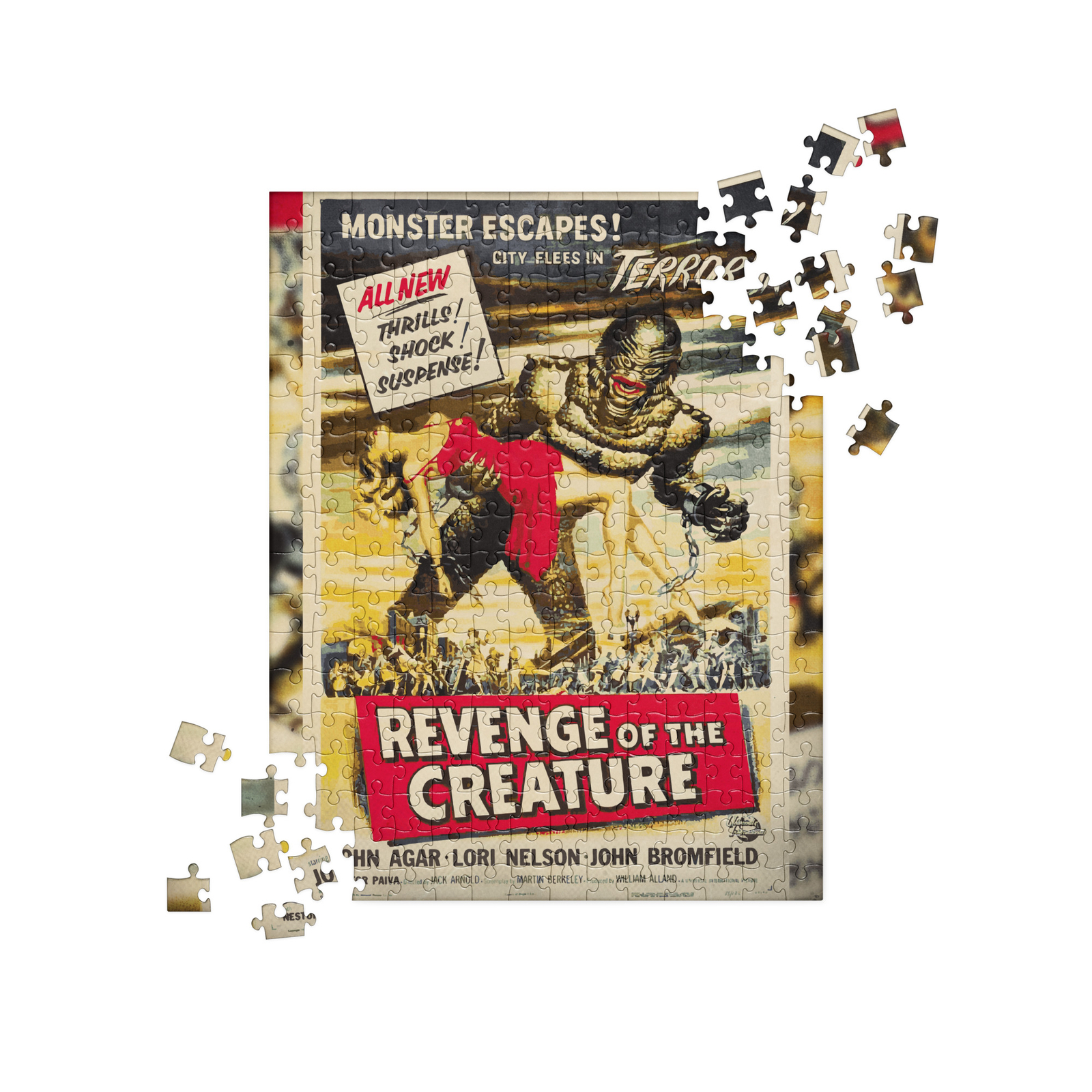 REVENGE OF THE CREATURE Jigsaw Puzzle famous cult horror black lagoon ...