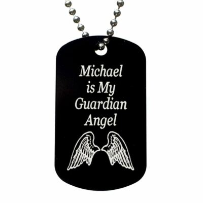 My Guardian Angel Personalized with Name Dog Tag Necklace | eBay