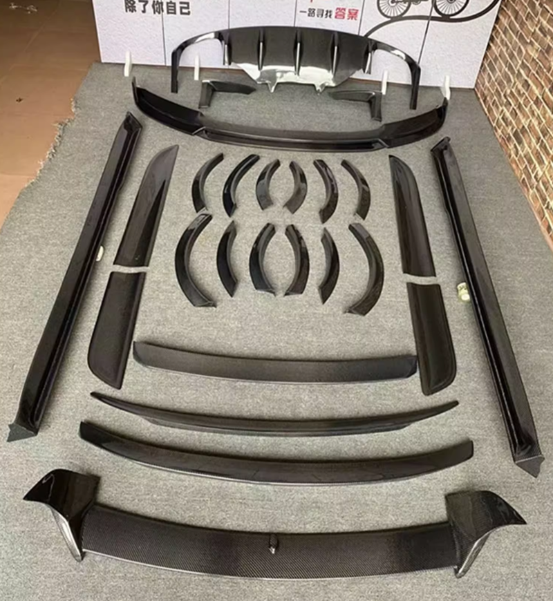 Real Carbon Fiber Exterior Rear wing bumper spoiler For Porsche Macan ...