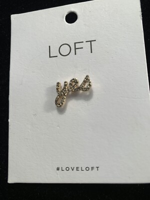 $9.50 NWT Ann Taylor Loft YES Crystal Lapel Pin- JW 21 | eBay