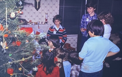 Vintage Photo Slide 1981 Christmas Tree Kids | eBay