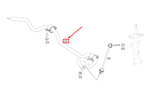 MERCEDES-BENZ S W222 FRONT TORSION BAR A2223231365 NEW GENUINE | eBay