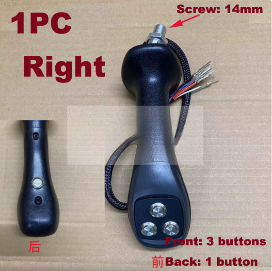 1pc Excavator harvester modification Metal 4 button joystick handle new ...