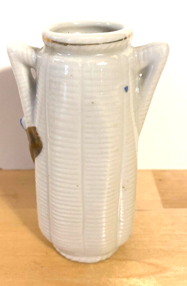 Vintage Japan Colorful Bird Mini Vase 2 HANDLES ORANGES | eBay