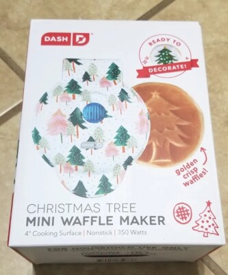 Dash Christmas Tree 4” Mini Waffle Maker | eBay