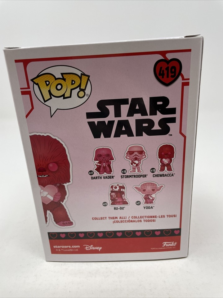 Star Wars Valentines Cupid Chewbacca Funko Pop! #419 With Protector | eBay