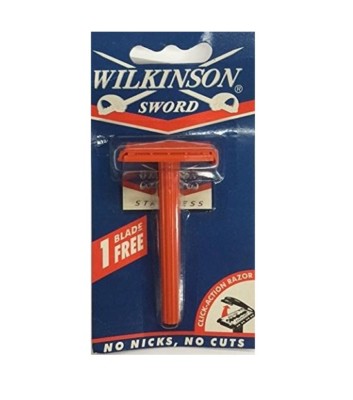 Wilkinson Sword Double Edge Click Safety Razor (Red) + Eyebrow Trimmer ...