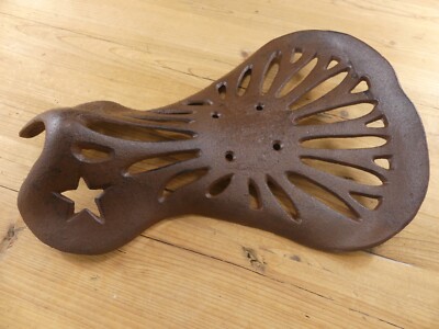 Cast Iron Saddle Bar Stool Seat Stand Rack Decoration Horse Ranch Farm ...