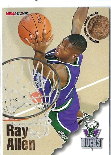 1996-97 NBA Hoops Rookie Ray Allen -Milwaukee Bucks | eBay