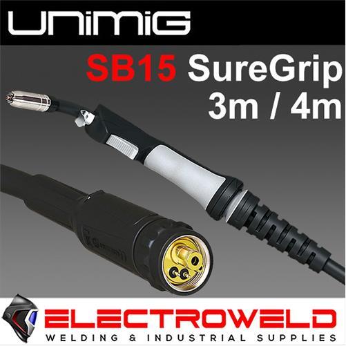 UNIMIG SB15 Mig Torch 3m / 4m / 5m, Welding Gun Binzel 180A Euro ...
