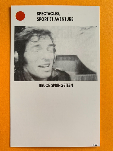 RARE MUSIC STAR BRUCE SPRINGSTEEN ROOKIE CARD FRENCH EDITION 1987 ...