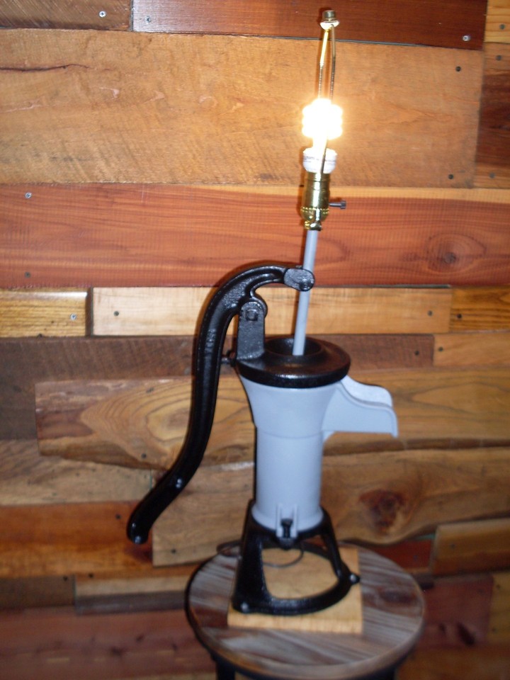 Repurposed Antique Cast Iron Columbiana Water Pump, Lamp. | eBay