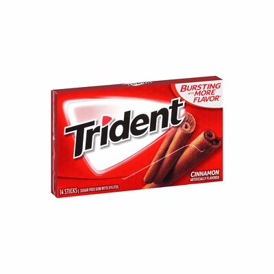 Trident Cinnamon Chewing Gum 14 sticks 6 Packs Free Shipping | eBay