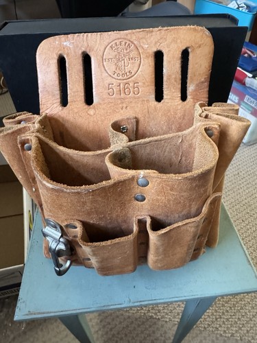 Klein Tools 5165 Pouch Leather Electricians Tool Bag Made In USA | eBay