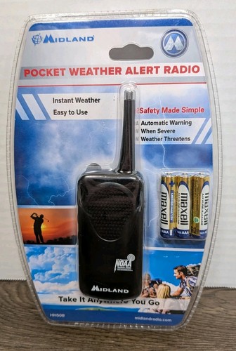 Midland Pocket Weather Alert Radio Model HH50B Handheld NEW Sealed | eBay