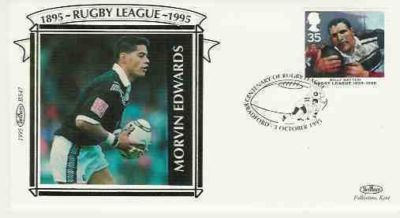 Rugby League First Day Cover by Benham's of Folkestone - Morvin Edwards ...