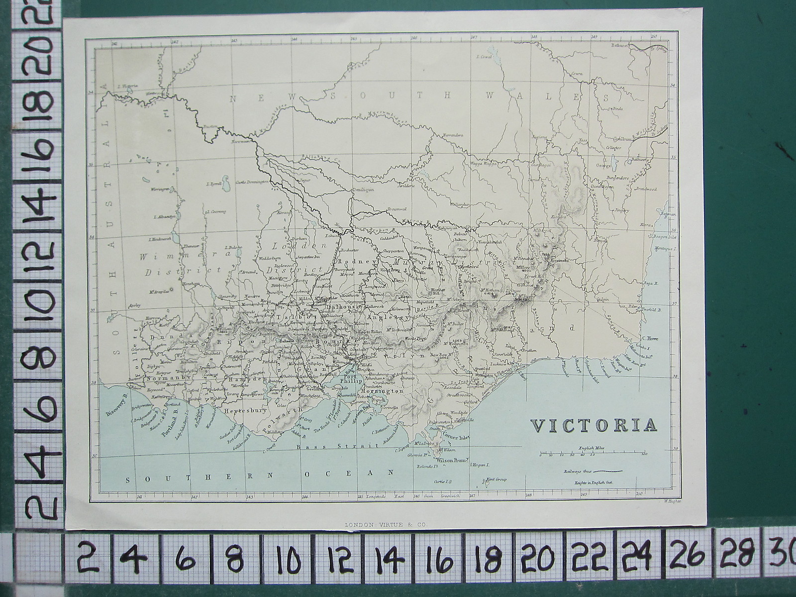 c1890 VICTORIAN MAP ~ AUSTRALIA ~ VICTORIA PORT PHILIP RIPON TALBOT ...