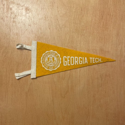 Vintage 1950s Georgia Tech 4x9 Felt Pennant Flag | eBay