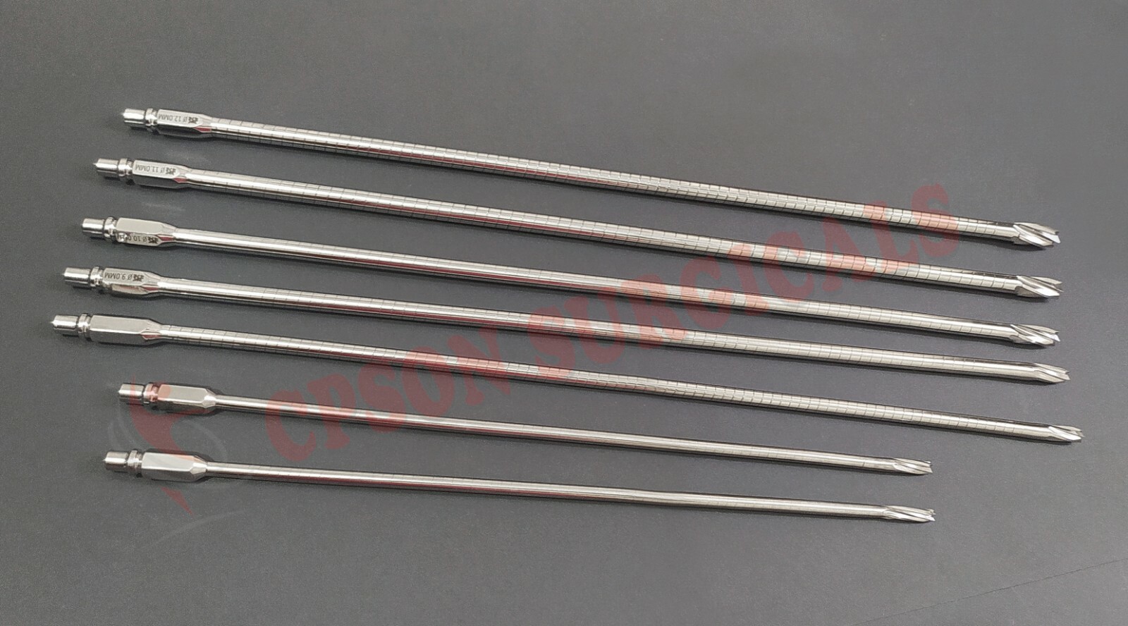 Orthopedic Cannulated Flexible Reamer 6mm to 12mm Lot of 7pcs Stainless ...