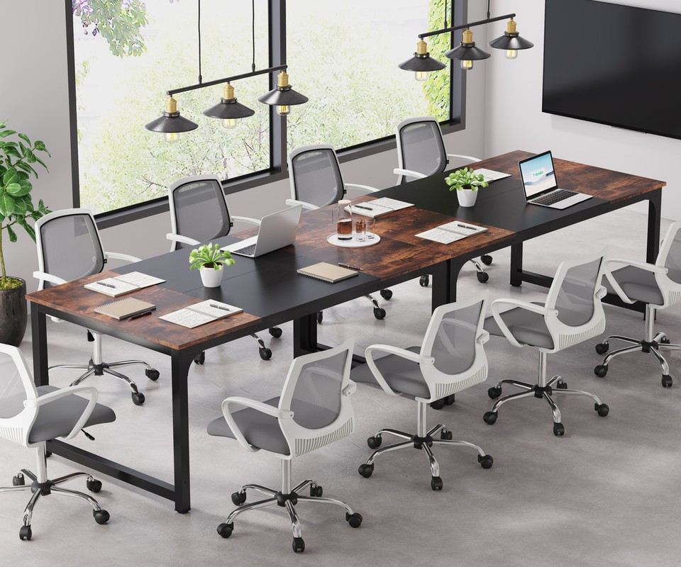 6ft Modern Conference Table Large Computer Desk Executive Desk for Home ...