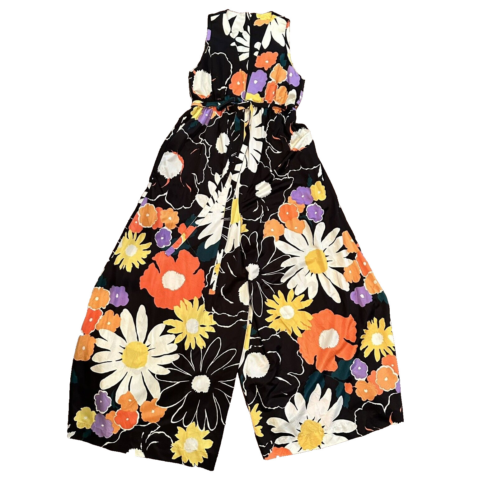 Dorian Leo Narducci Vtg 70s Jumpsuit Floral Daisy Wid… - Gem