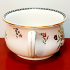 Victorian Style Chamber Pot - Porcelain, Floral, Handled w Gold ...