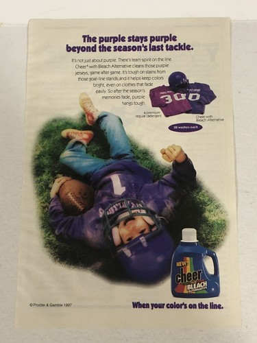 1997 Cheer Detergent Vintage Print Ad pa18 | eBay