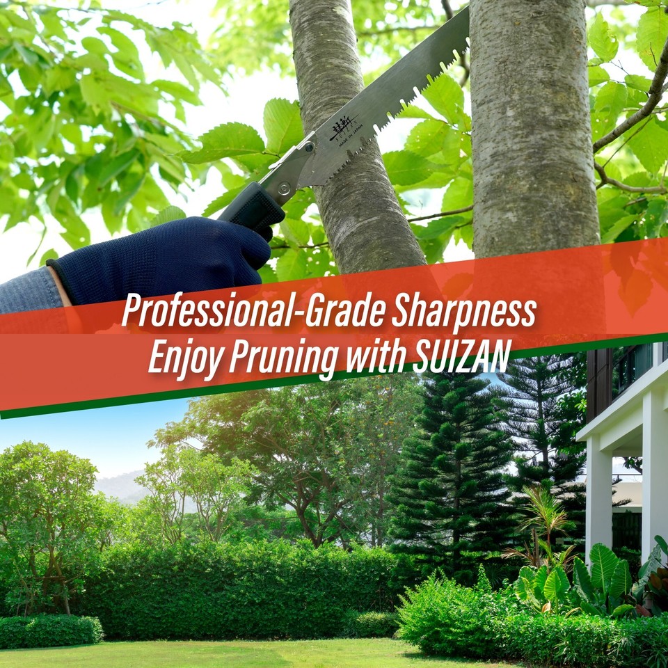 SUIZAN Professional Japanese Pruning Saw 10.6" Hand Saw Tree Saw for ...