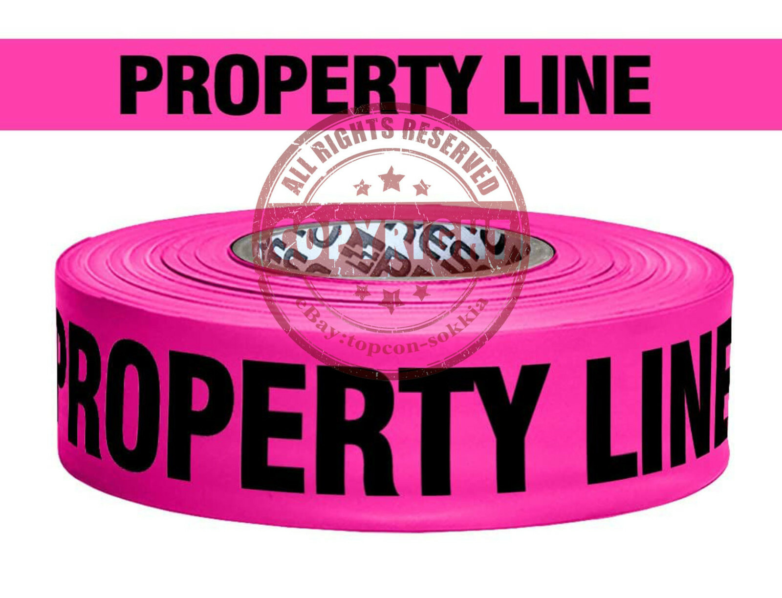 3 ROLLS PRESCO, PINK PROPERTY LINE SURVEYORS FLAGGING,BOUNDARY MARKING ...