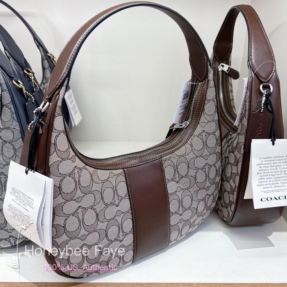 NWT Coach Carmen Shoulder Bag In Signature Jacquard CV001/CR151 | eBay