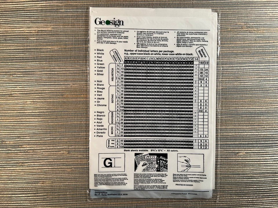 Geosign Blue Helvetica 3/4 Inch Lower Case Vinyl Letters Self Stick On ...