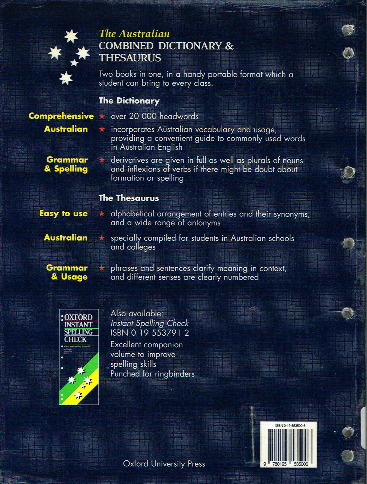 Oxford Schoolmate File Dictionary and Thesaurus The Australian. GC ...