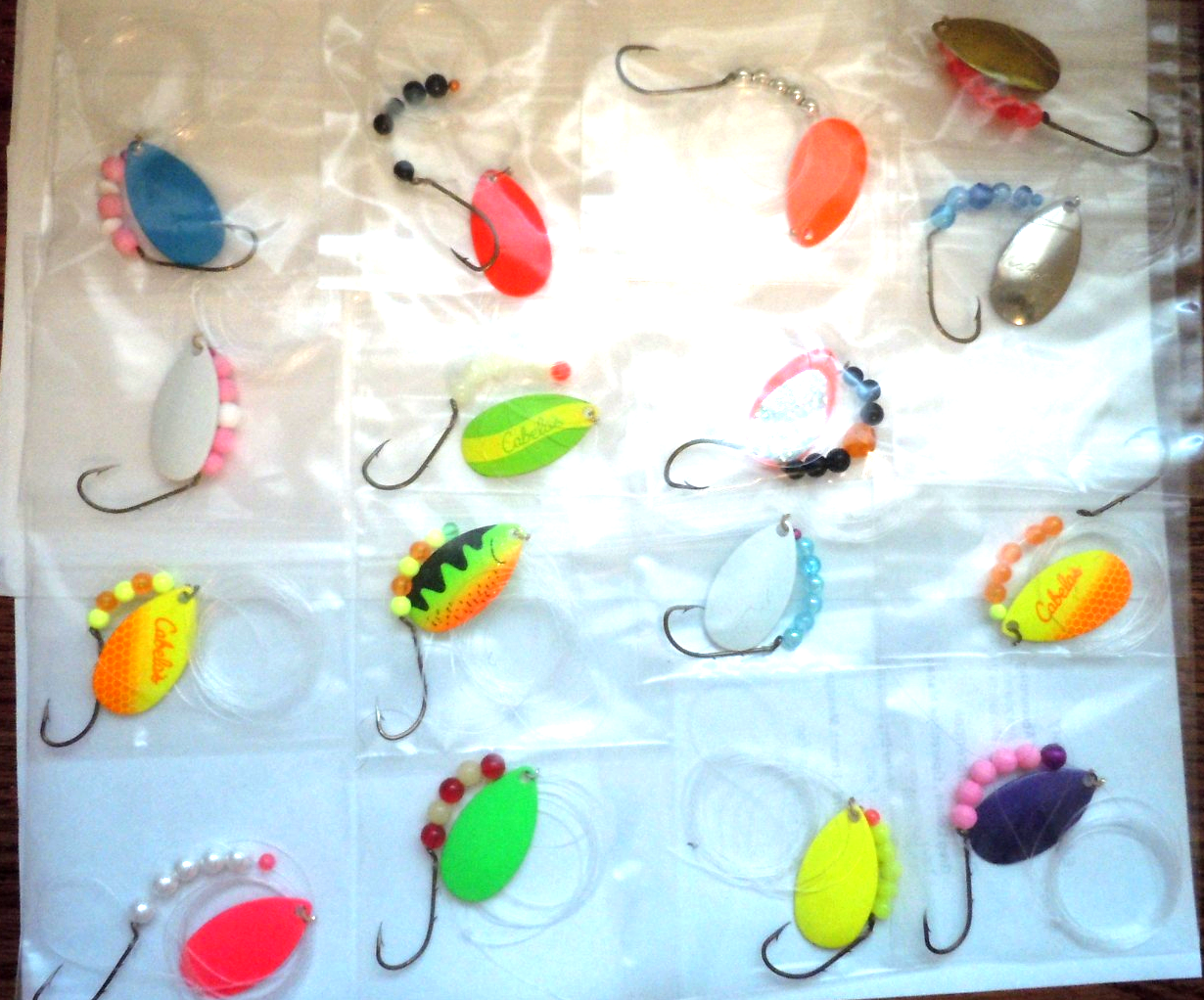16 Walleye Spinner Rigs/Blade #5/One #2 Hook/36 inch Leader/Leech ...