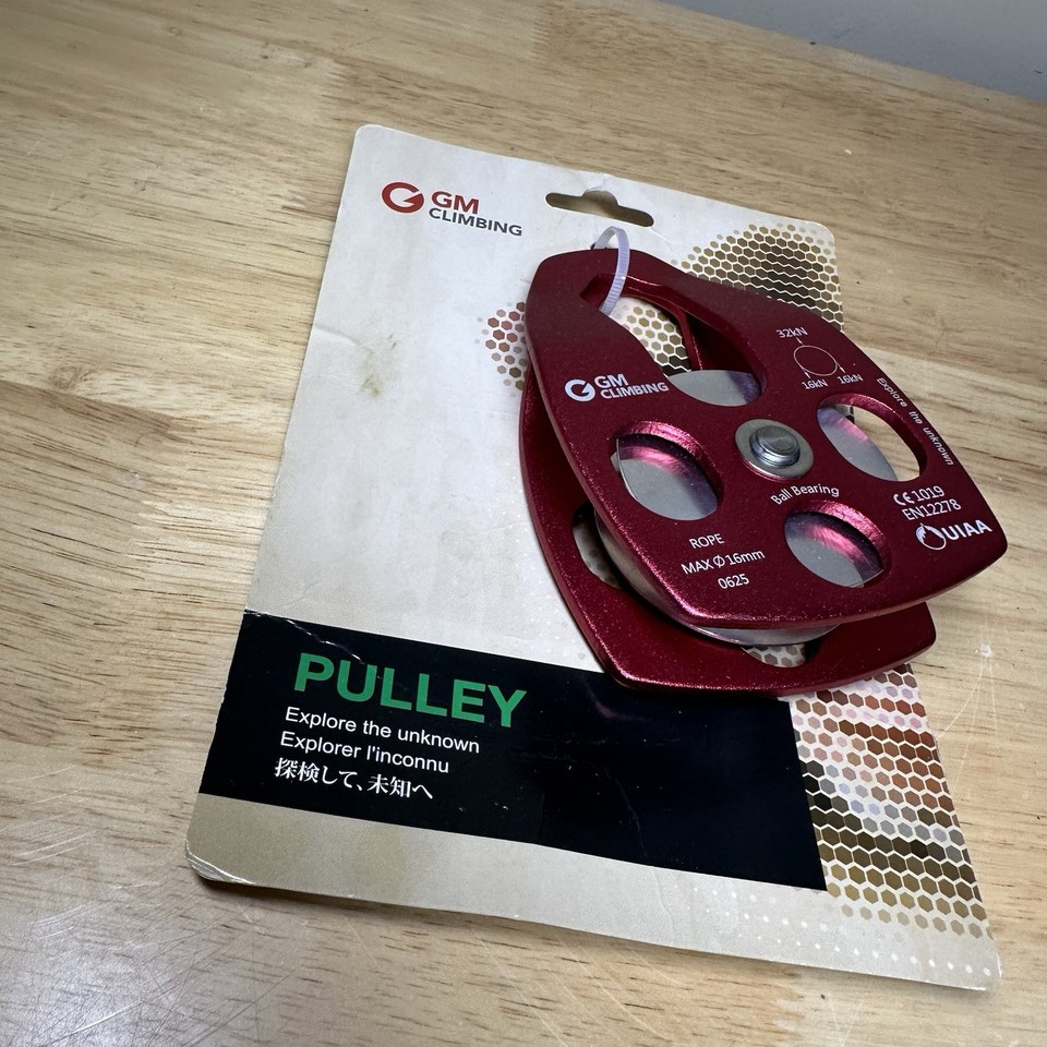 GM Climbing 32kn Red Pulley New | eBay
