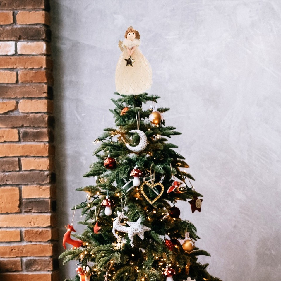Xmas Tree Topper Christmas Angel Ornament Angel Figurine Small Angel ...