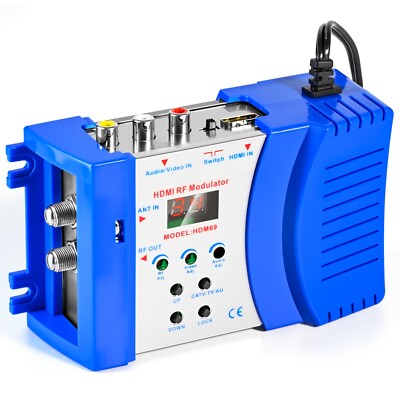 HDMI to RF Modulator, VHF UHF AV to RF Coaxial Converter, CVBS RCA HDMI ...