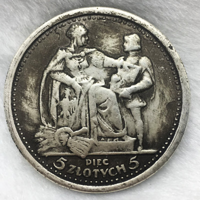 1925 Silver Coin Unknown Polish Happy New Year 2025 Eagle Poland 100 ...