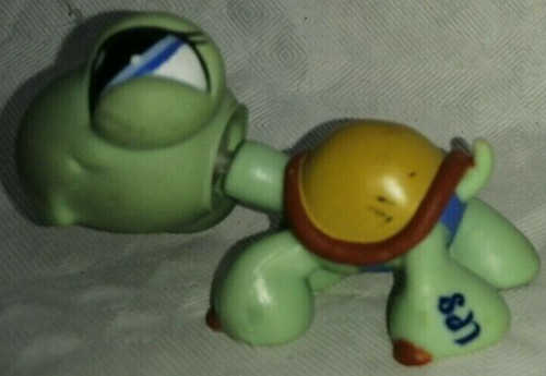 RARE tortue verte yeux bleu #1652 LITTLEST PET SHOP Petshop LPS Hasbro ...