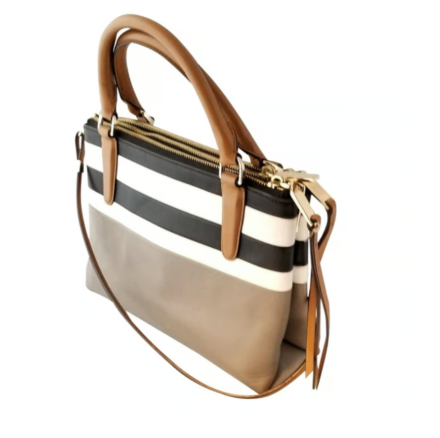 Coach Mini Black White & Gray Color Block Borough Tri… - Gem