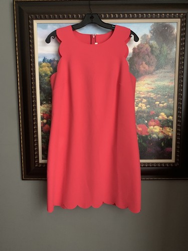 J. Crew Factory Womens Size 8 Poppy Scalloped Shift Sleeveless Dress ...