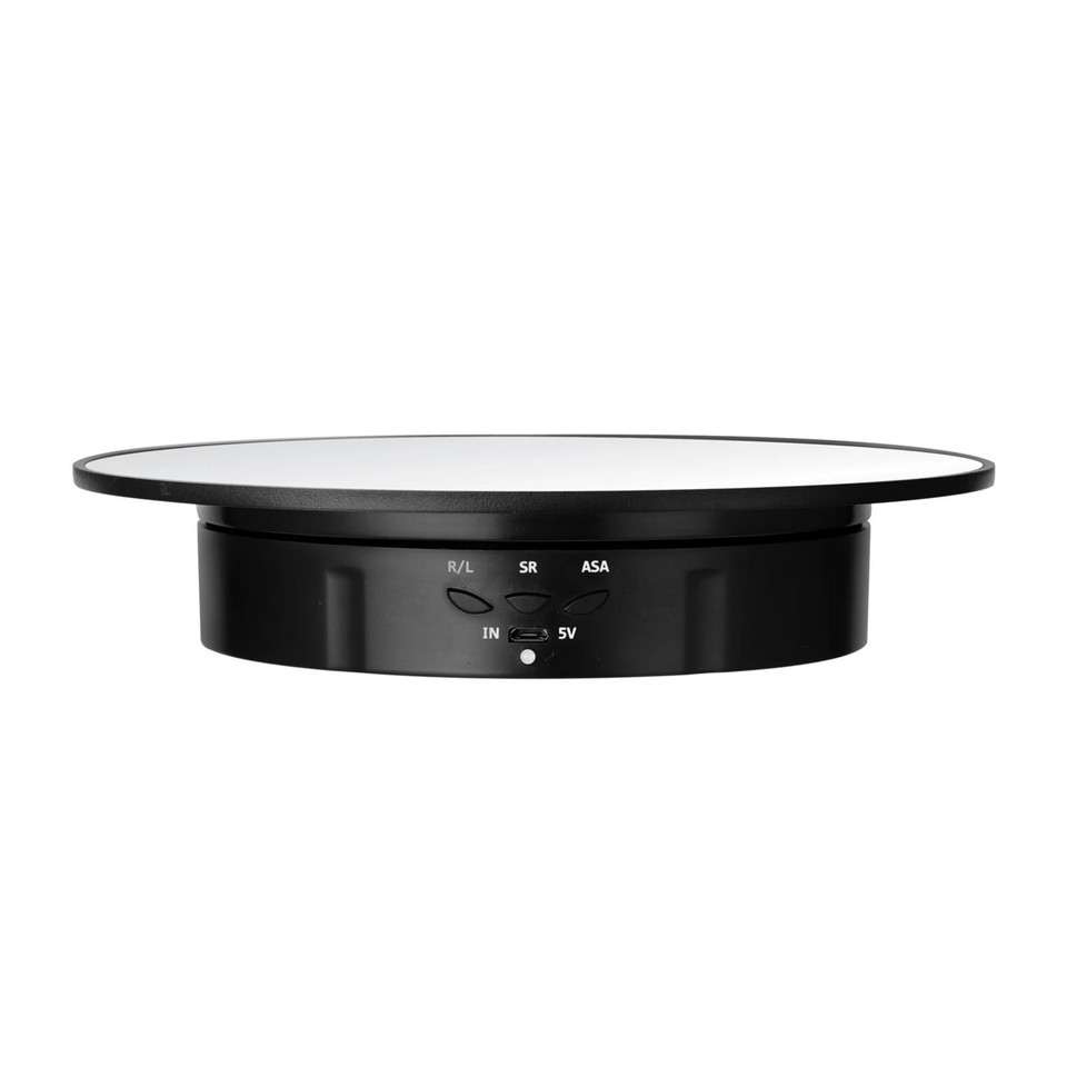 3 Speeds Electric Rotating Display Stand Mirror 360 Degree Turntable ...