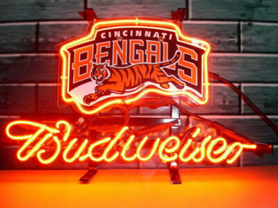 Cincinnati Bengals Beer Neon Light Sign 19"x15" Bar Pub Wall Deocr ...