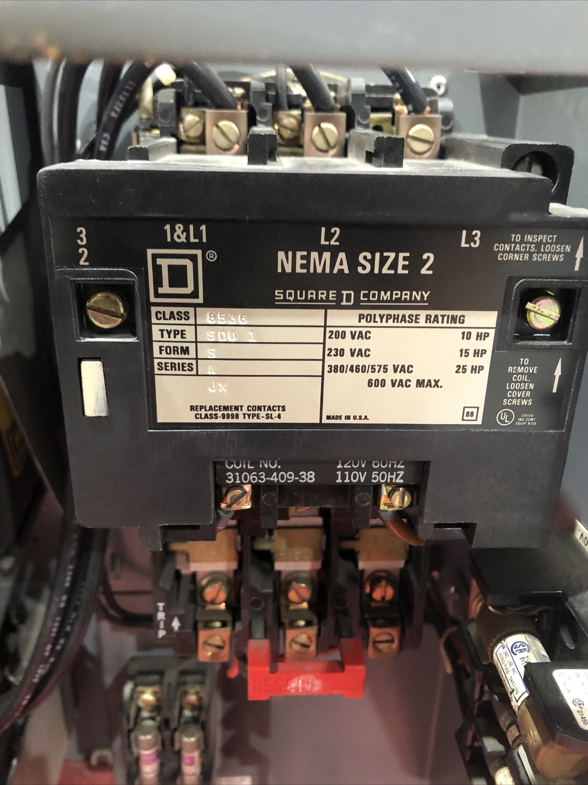 Square D Model 5 MCC 18” Starter Bucket Size 2 W/ 45 Amp ****No Door | eBay