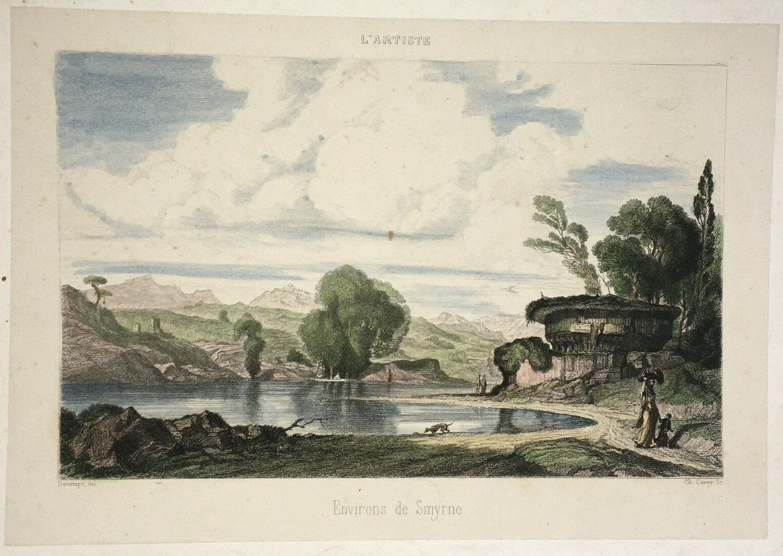 Decamps AROUND SMYRNA Engraving CAREY Artist TURKEY Izmir 19th Century ...