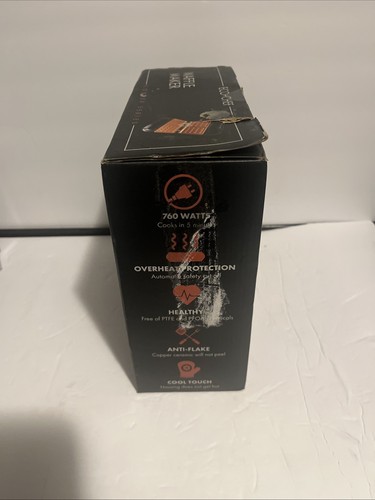 NEW ECO+CHEF Copper Series Ceramic Nonstick Waffle Maker 760 Watts 8"x5 ...