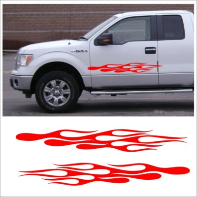 Decal kit LARGE FLAME FLAMES for hot rat rod classic muscle street race ...