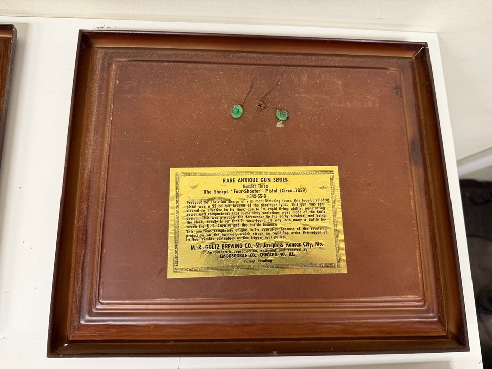 VINTAGE Set of 6 GOETZ Gun Series Beer Sign - for Mellow moments the ...