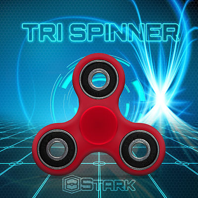 RED Hand Spinner Tri Fidget Focus Desk Toy EDC ADHD Autism KIDS ADULT ...